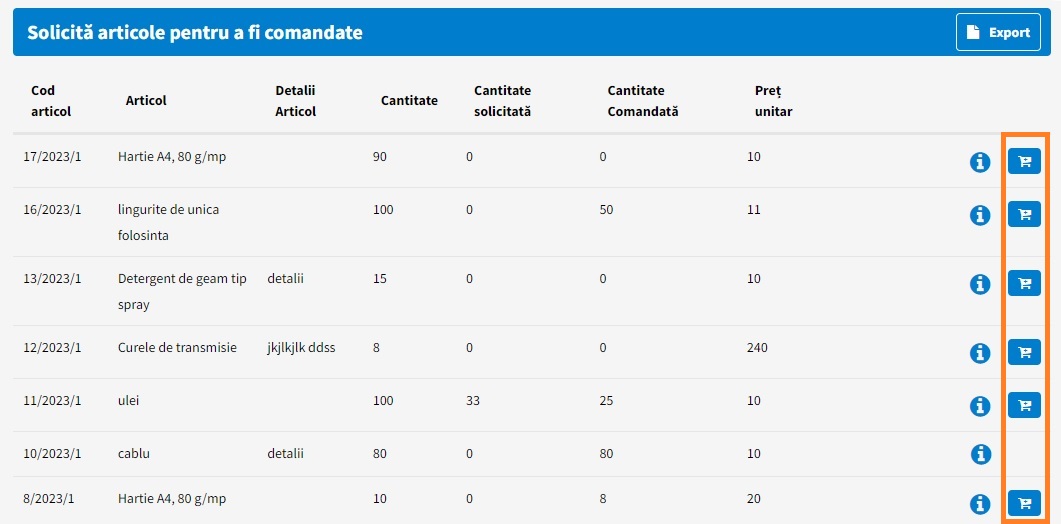 Solicită articole pentru a fi comandate – ProcessPlayer – partenerul ...